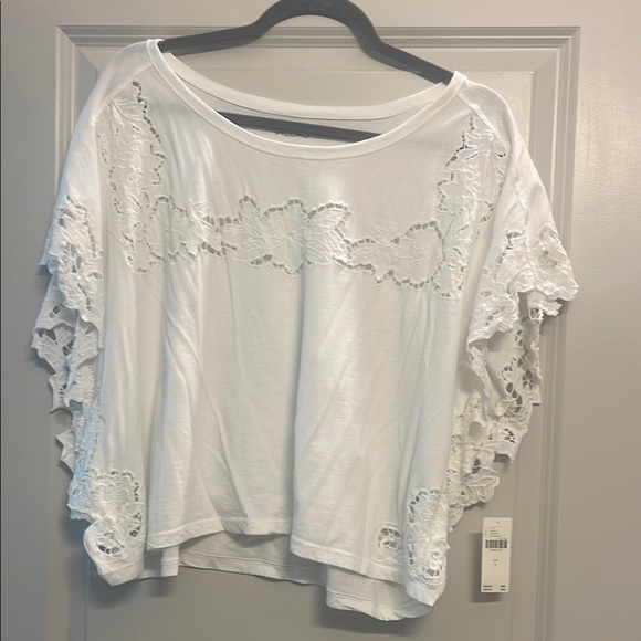 Pilcro | Tops | Nwt Pilcro Anthropologie White Cotton Top With Lace ...